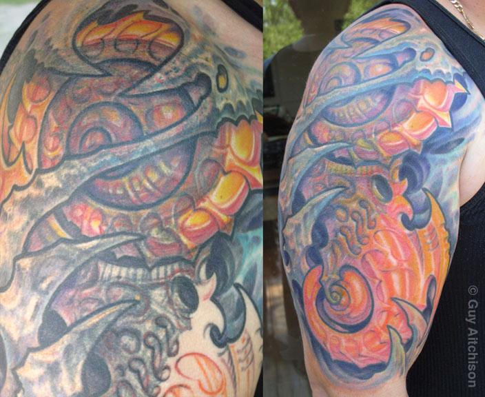 Dave, second session healed by Guy Aitchison: TattooNOW